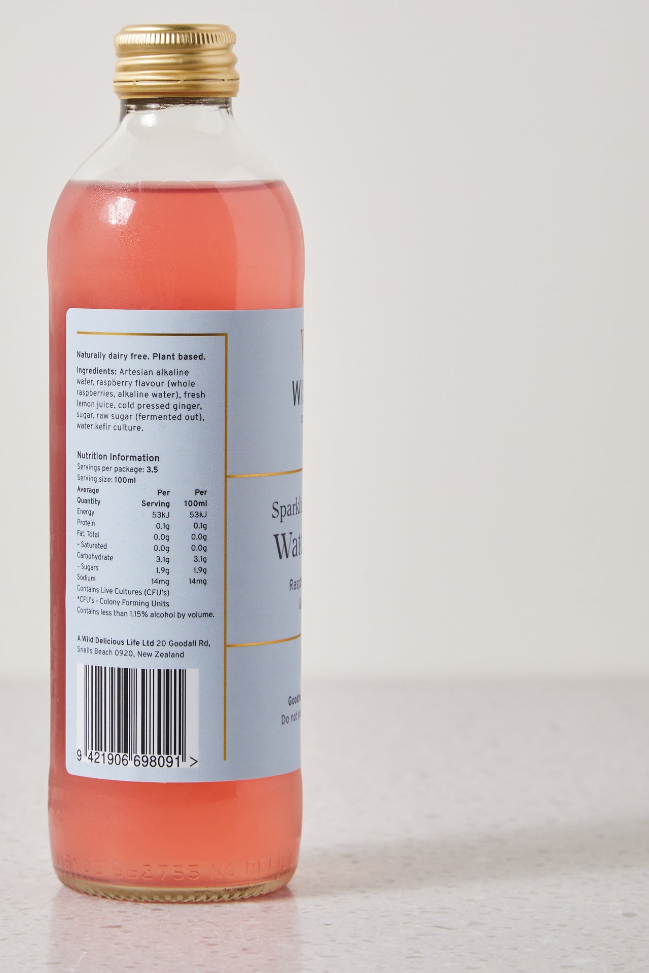 Water Kefir, Raspberry Lemon Ginger – Wildly